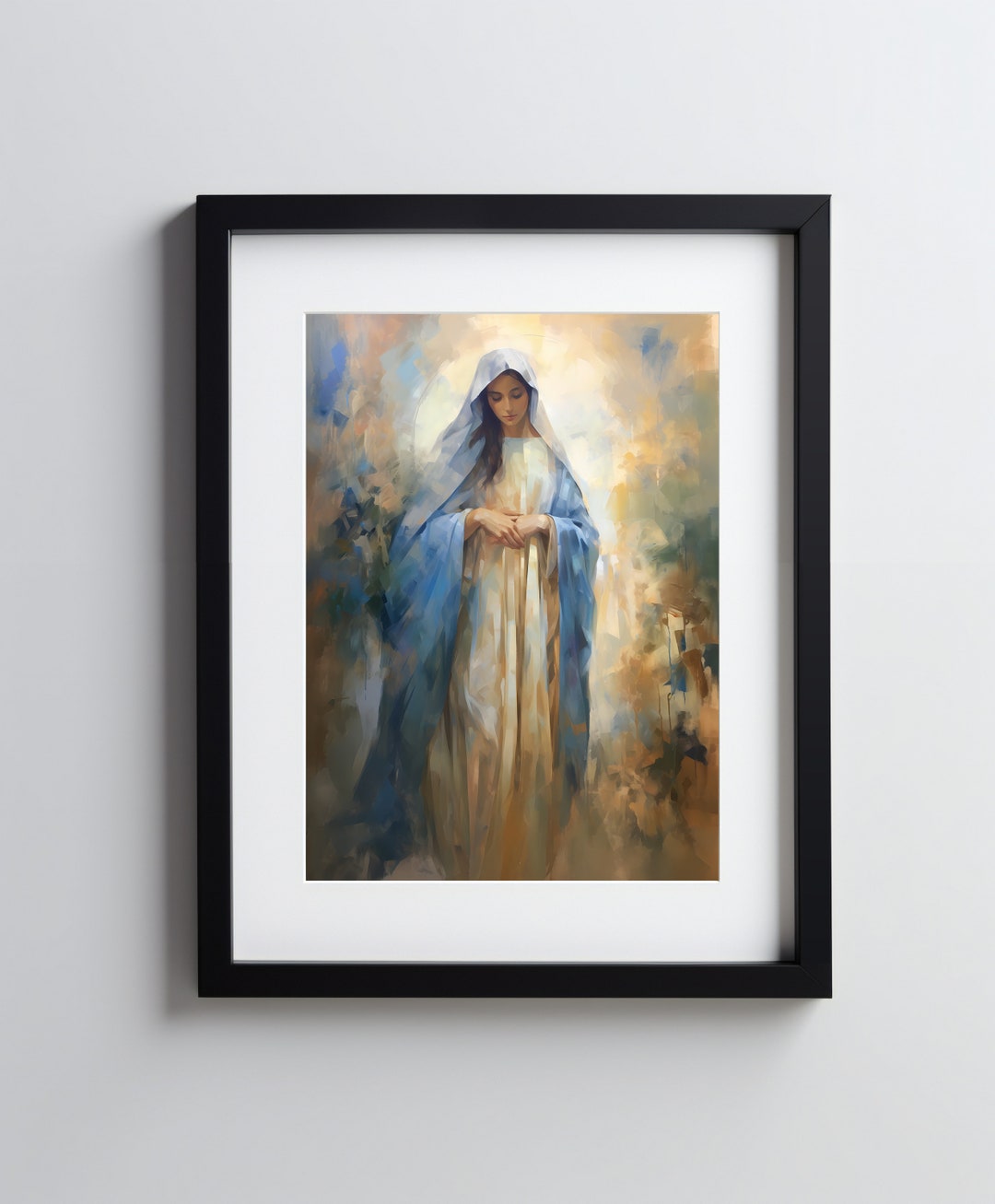 Our Virgin Maria, Mother of God Poster, Saint Mary Art, Holy, Gift for ...