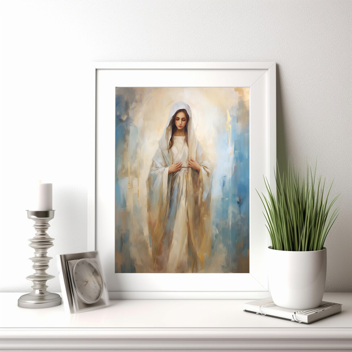 Our Virgin Maria, Mother of God Poster, Saint Mary Art, Holy, Gift for ...
