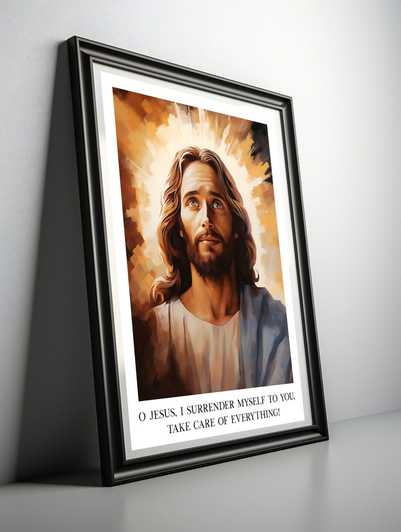 Novena of Surrender to Jesus, Printed, Framed & Shipped, Modern Wall ...