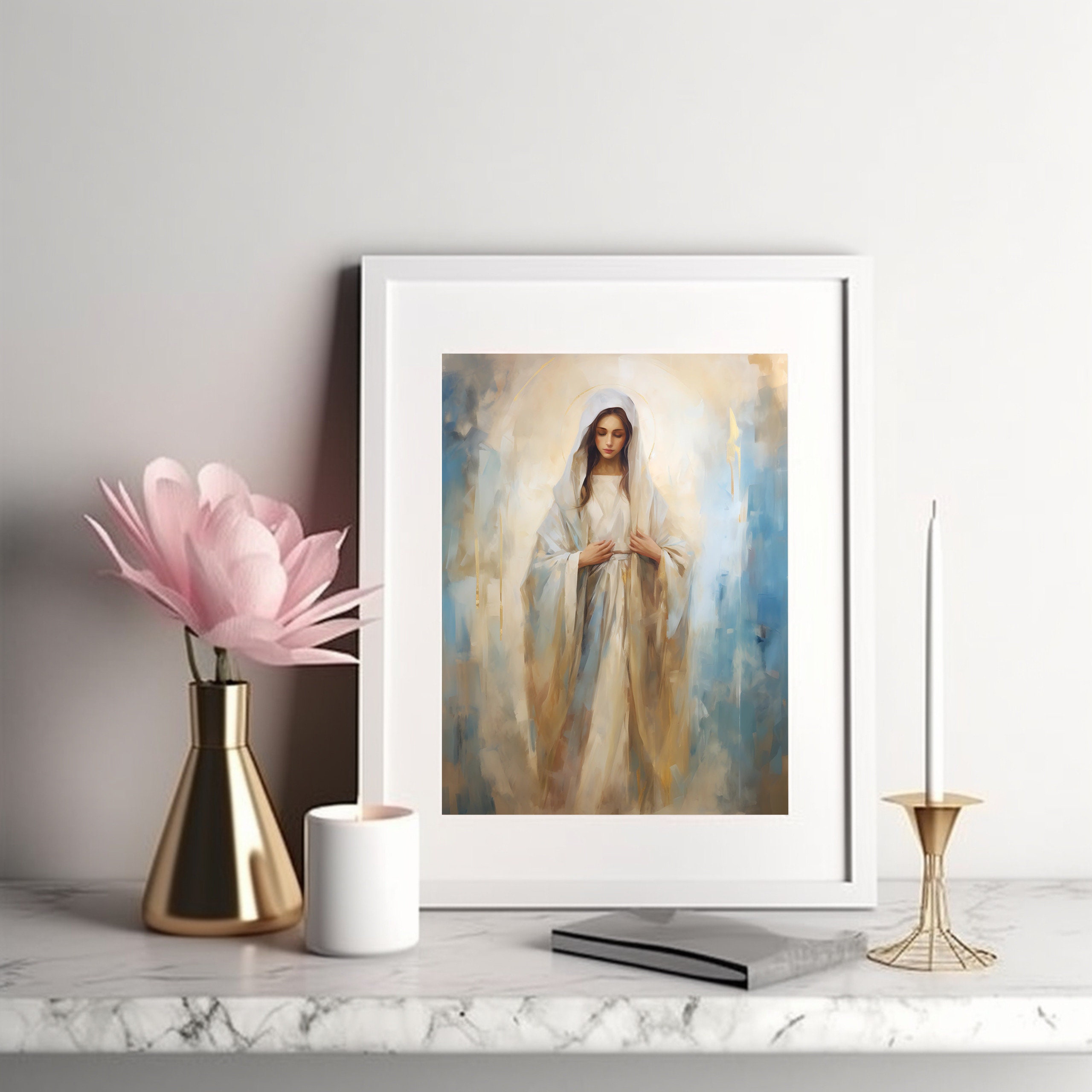 Our Virgin Maria, Mother of God Poster, Saint Mary Art, Holy, Gift for ...