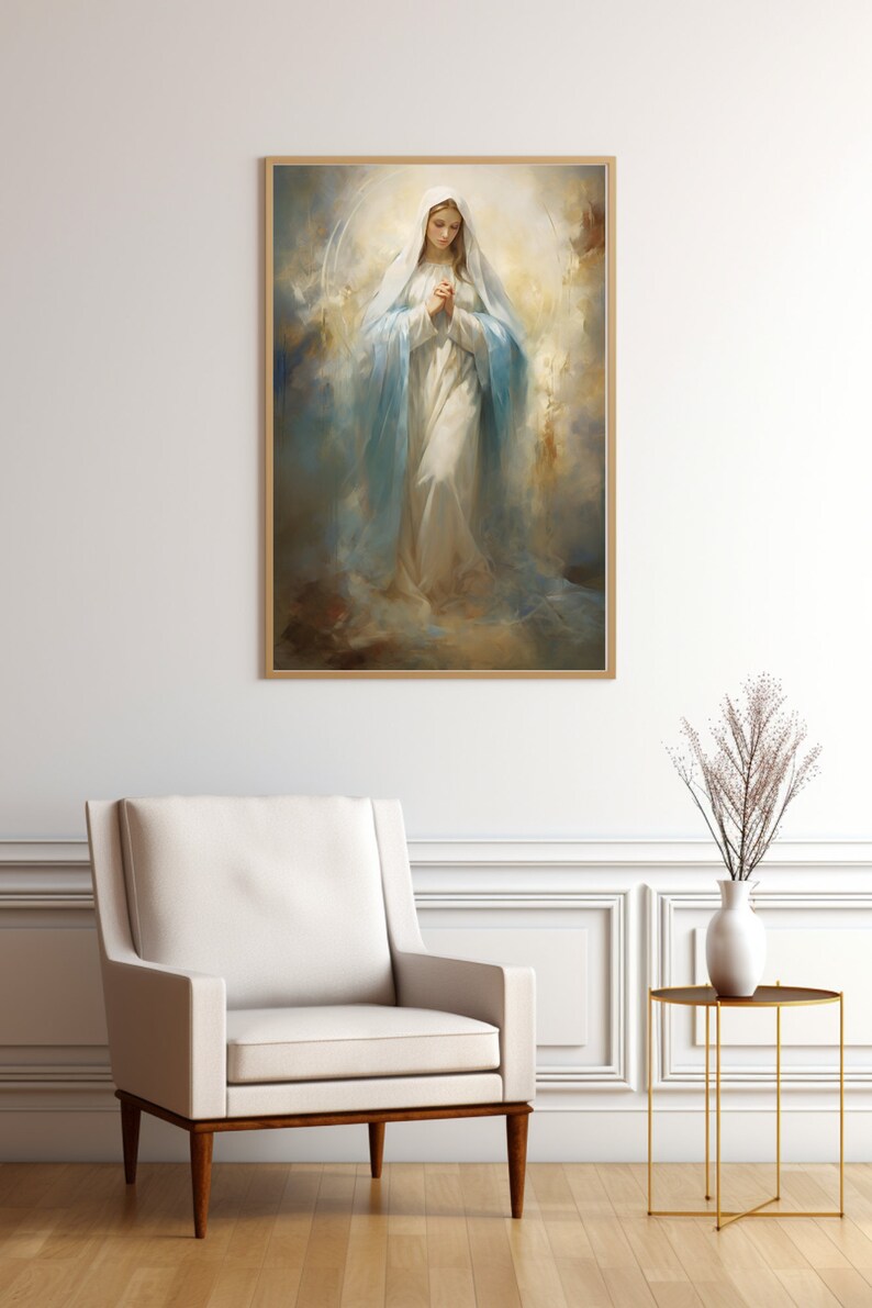Our Virgin Maria, Mother of God Poster, Saint Mary Art, Holy, Gift for ...