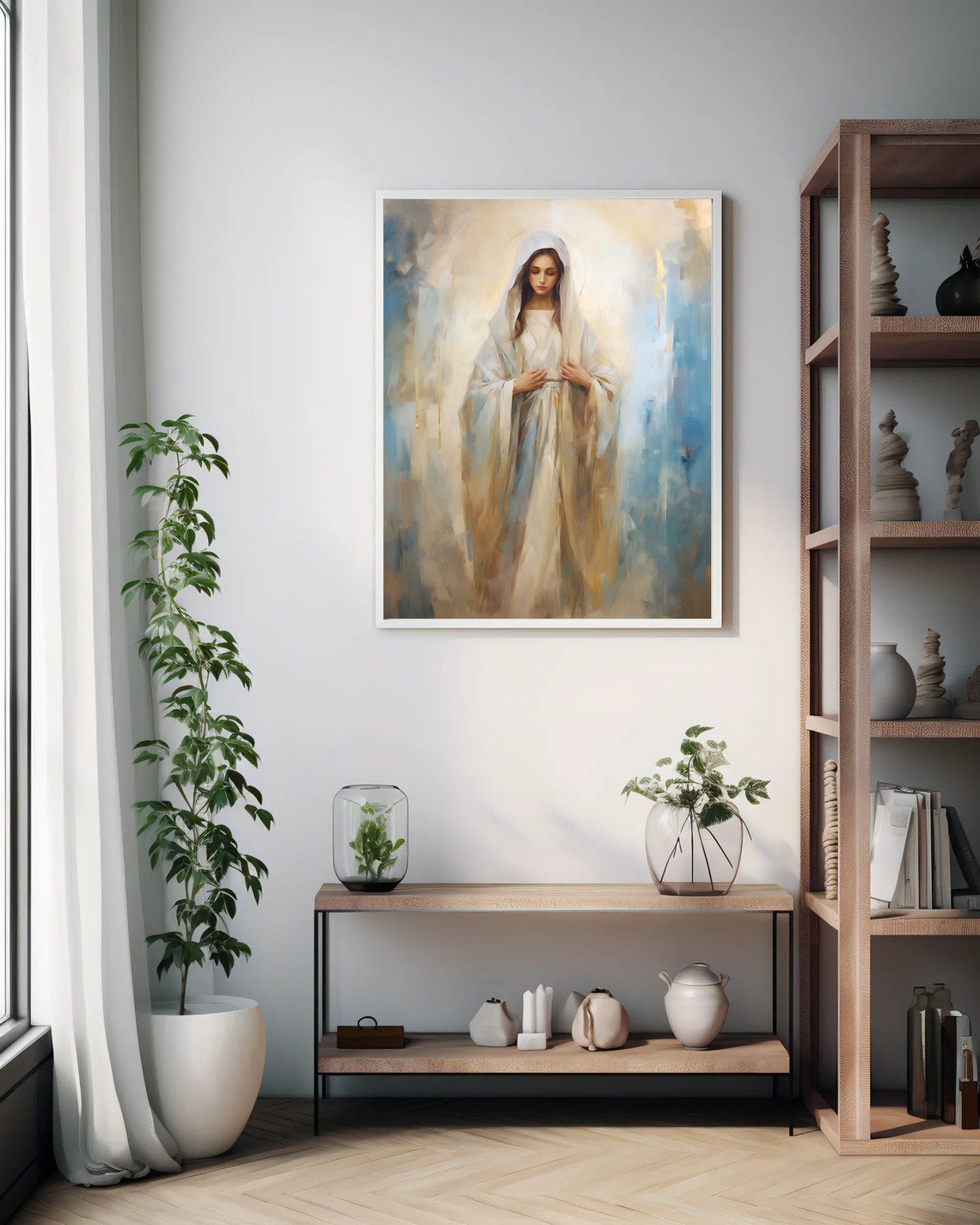 Our Virgin Maria, Mother of God Poster, Saint Mary Art, Holy, Gift for ...