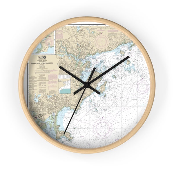 Nautical Chart Wall Clock - Etsy