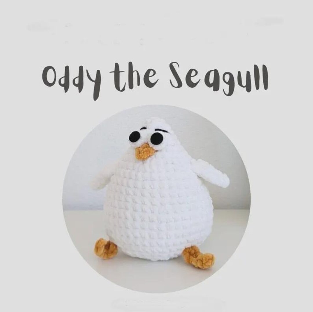 Chubby Oddy the Seagull Crochet Pattern PDF | Super Bulky Bird Doll ...
