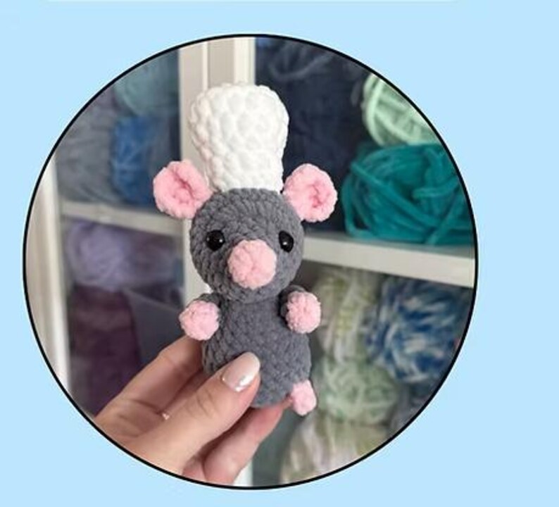 CHEF RAT Amigurumi Crochet Pattern | Whimsical Kitchen Decor PDF ...