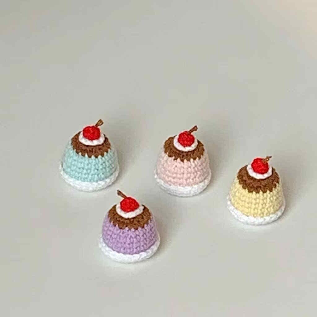 Kawaii Pudding Crochet Pattern PDF | Simple Dessert Amigurumi Food ...