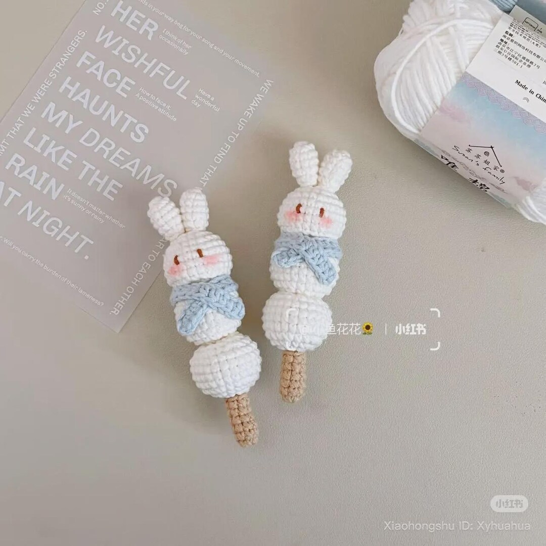 Adorable Skewer Bunny Crochet Pattern - Cute Snowman Rabbit Amigurumi ...