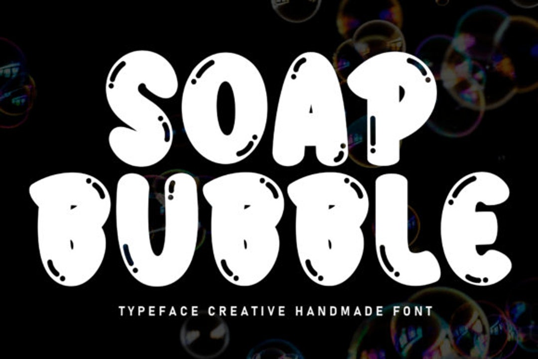 Soap Bubble Font Sans Serif Fonts Classy Fonts Handwritten - Etsy