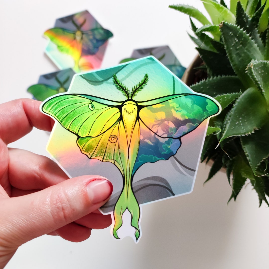 Sticker Holographic Moth - Etsy