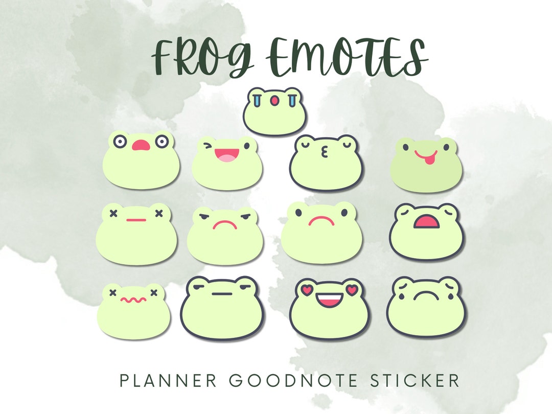 Cute Frog Emotes for Twitch You Tube Discord Kawaii Stream - Etsy