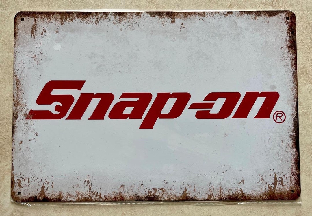 Snap-on Metal Sign Plaque Man Cave Bar Garden Pub Garage Workshop Tools ...