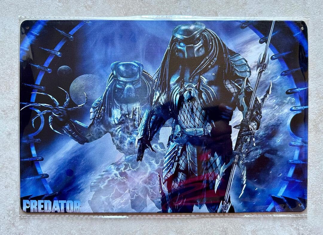 Predator Metal Sign Man Cave Bar Garden Pub Bedroom Science Fiction ...