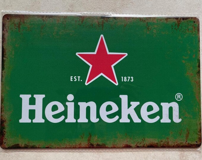 Heineken Lager Metal Sign Man Cave Bar Garden Pub Beer 20 X 30cm - Etsy