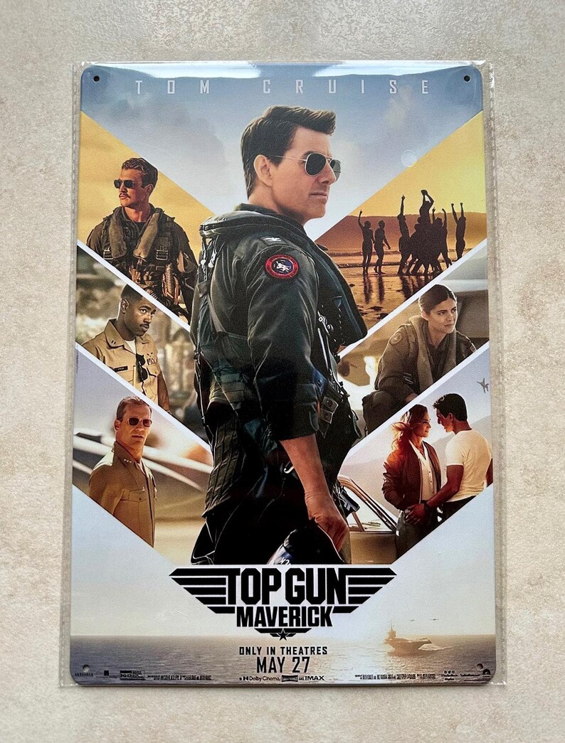 Top Gun Maverick Tom Cruise Metal Sign Man Cave Bar Garden Pub Bedroom ...