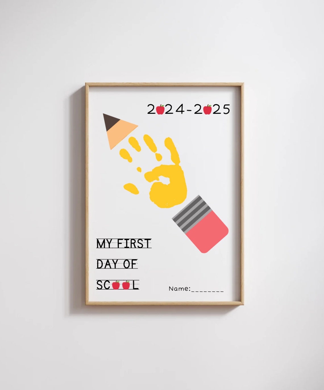 First Day of School Handprint Craft Back to School Printable Memory ...