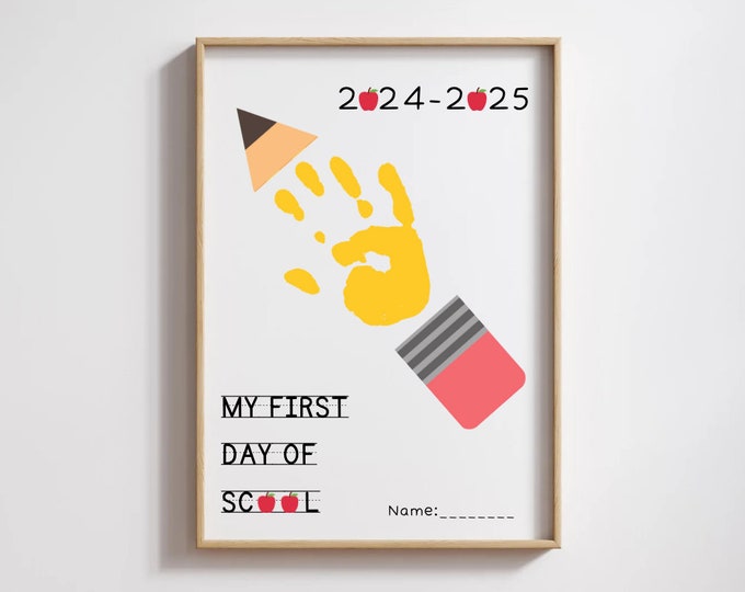 School Handprint Art Craft / First Day of School / Last Day of School ...
