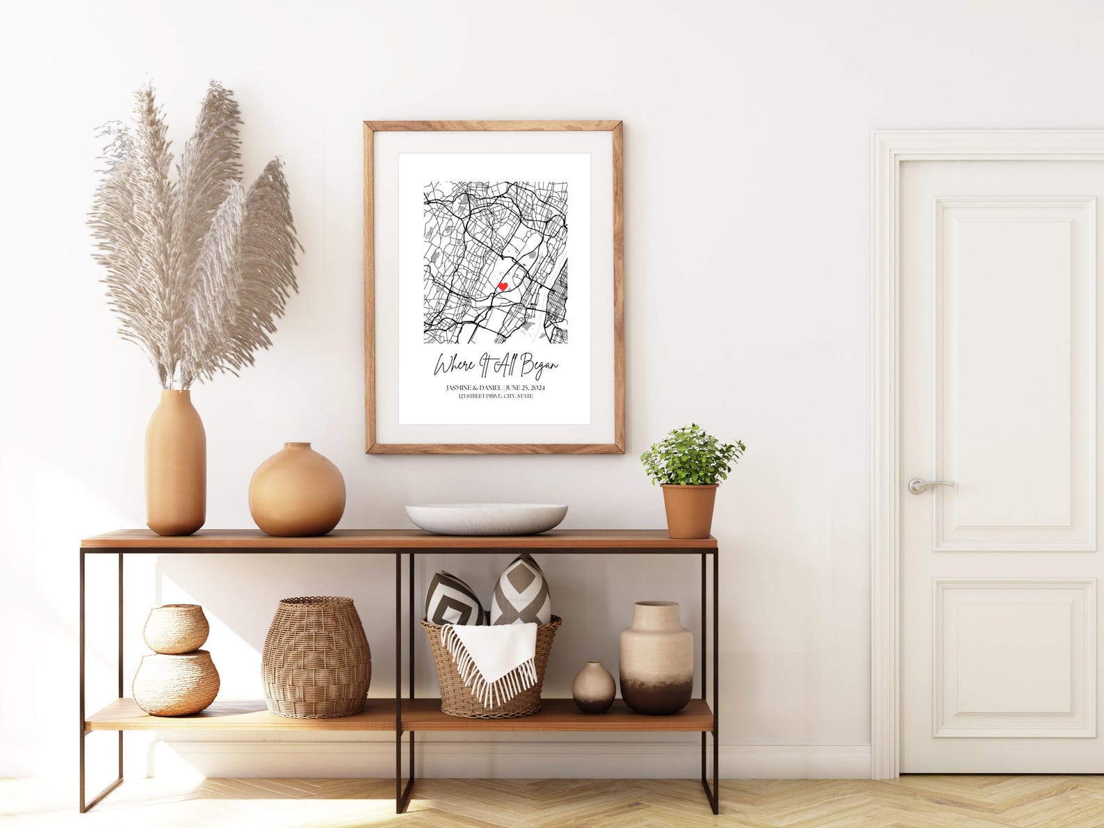 Personalized Where We Met Map, Custom Anniversary Gift (digital ...