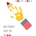 First Day of School Handprint Craft Back to School Printable Memory ...