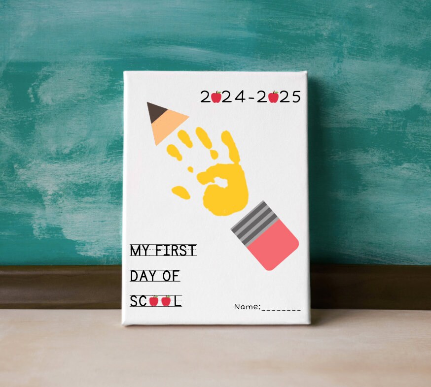 First Day of School Handprint Craft Back to School Printable Memory ...