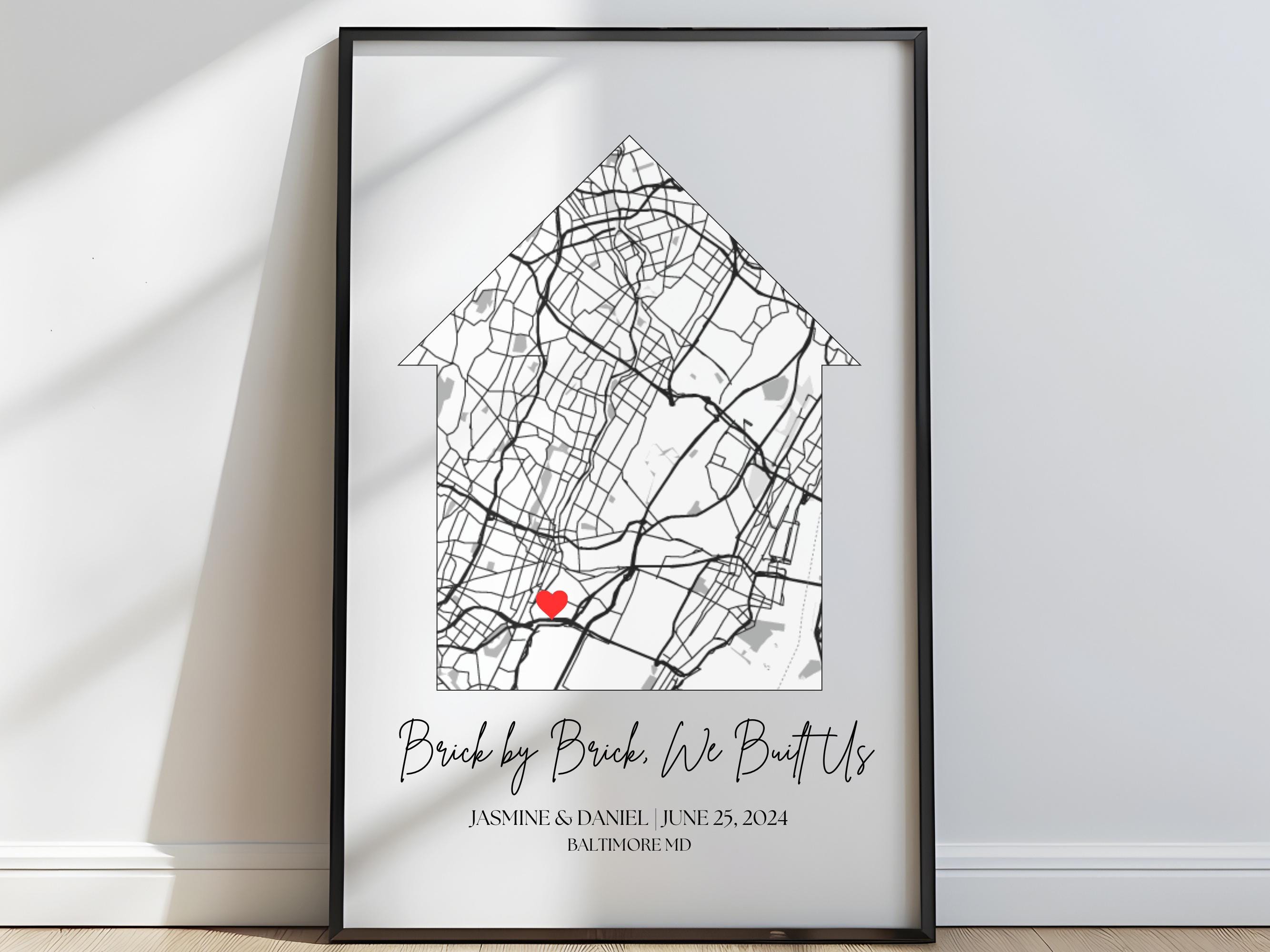 Personalized Where We Met Map, Custom Anniversary Gift (digital ...