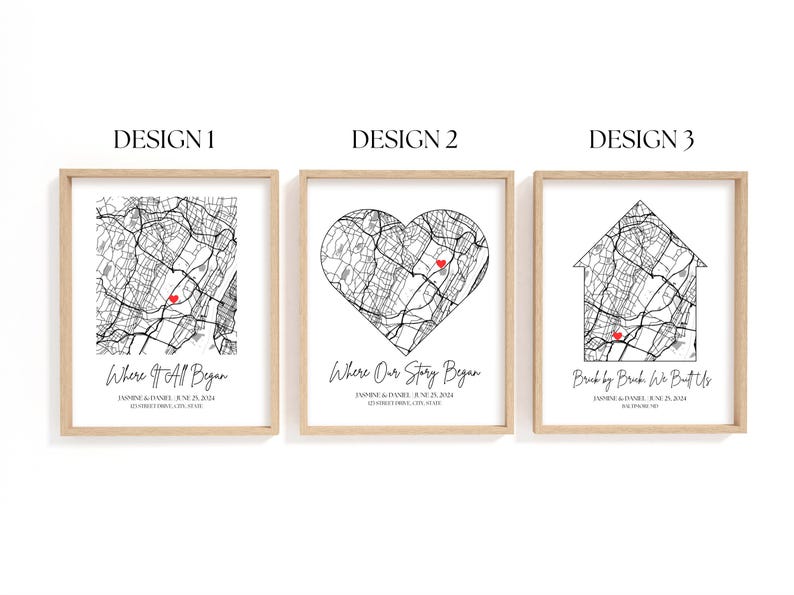 Personalized Where We Met Map, Custom Anniversary Gift (digital ...