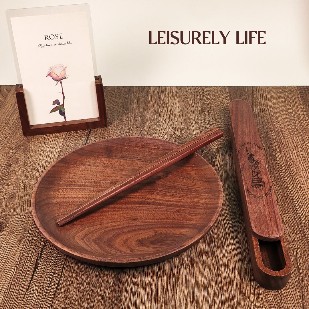 Personalized Wood Walnut Chopsticks, Customized Chopstick Set ...