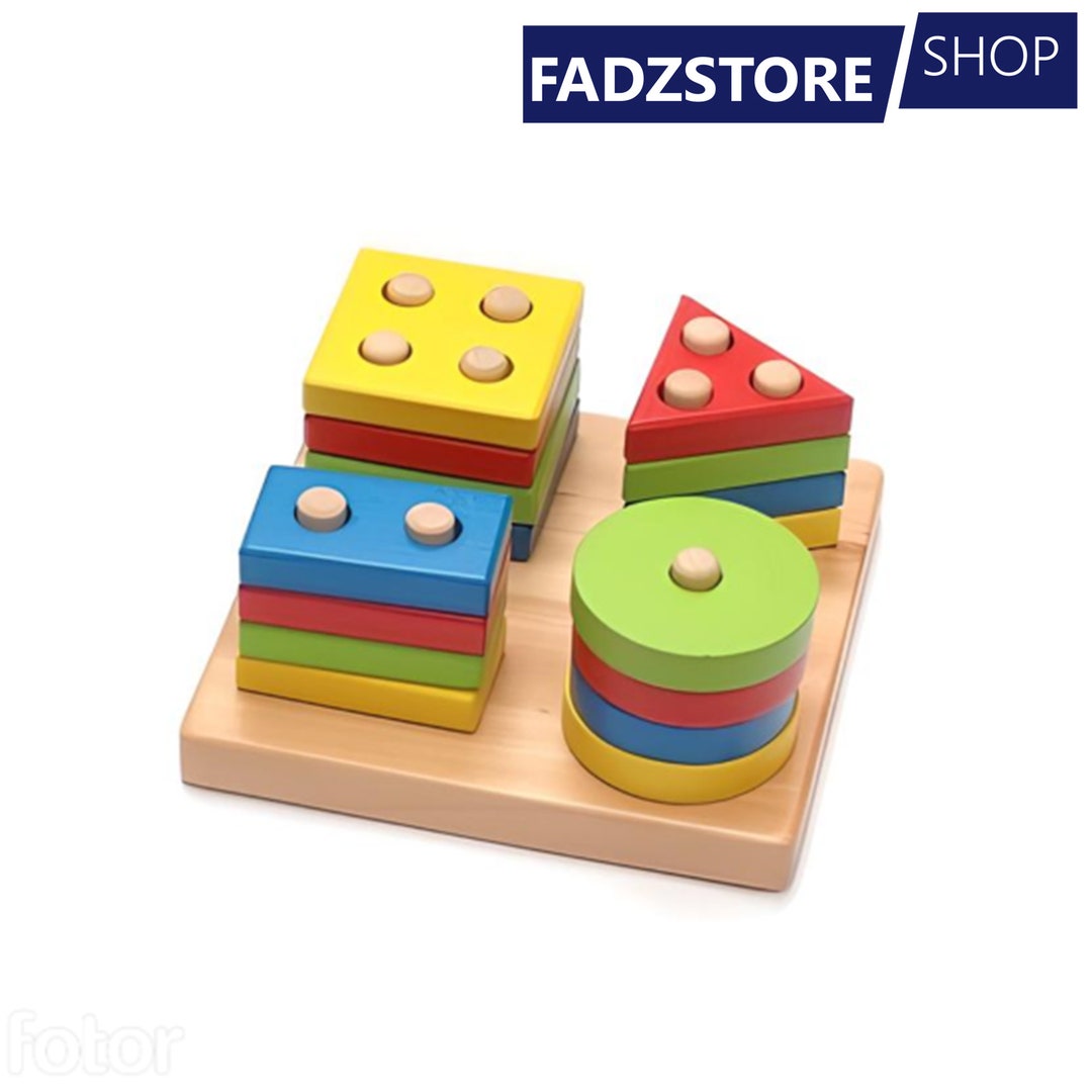 Wooden Shape Educational Toy Geometric Shapes for Toddler Baby - Etsy