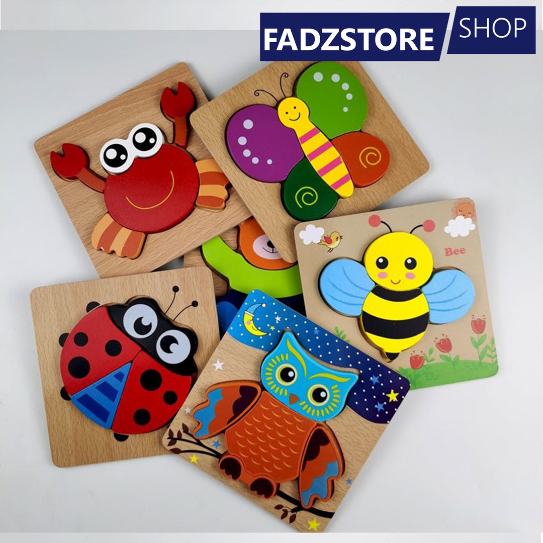 Montessori Jigsaw Shape Animals Montessori Baby Toys 2 Year Shape ...