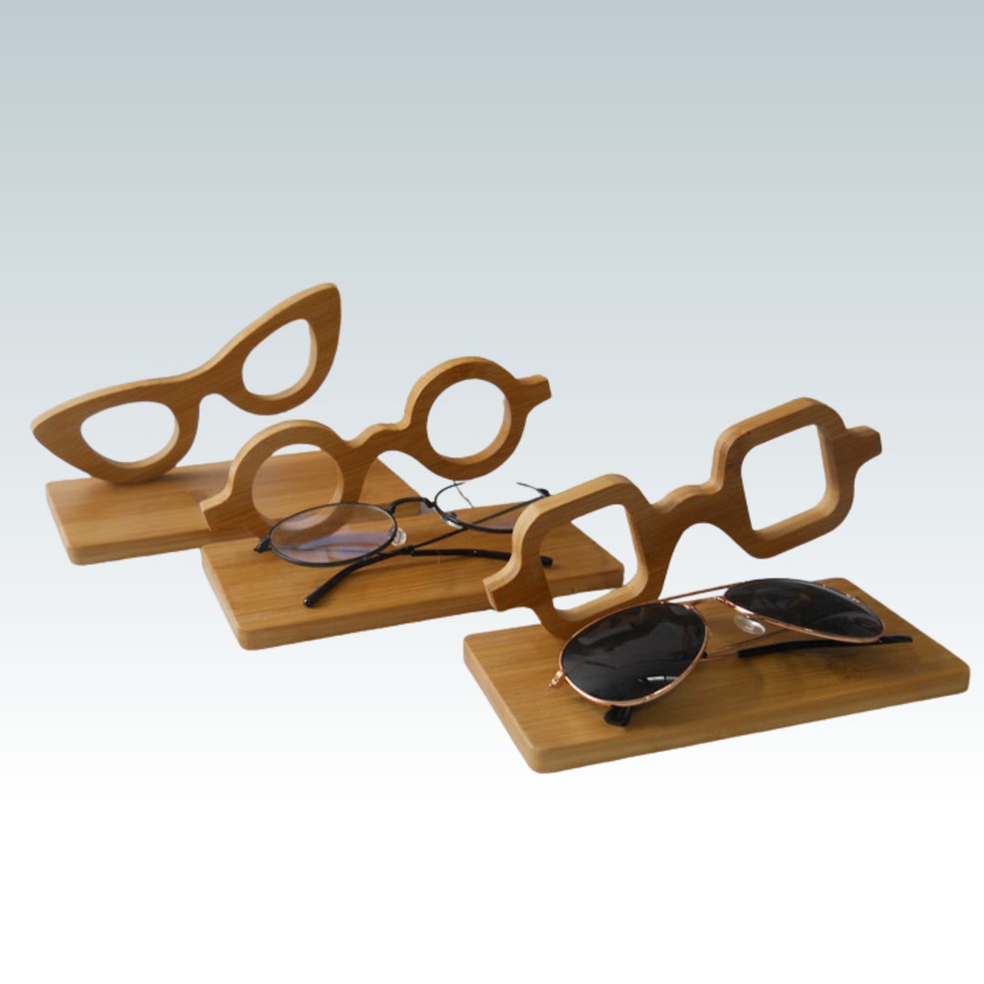 Wooden Glasses Display Stand, Eye Glasses Holder, Eyewear Stand ...