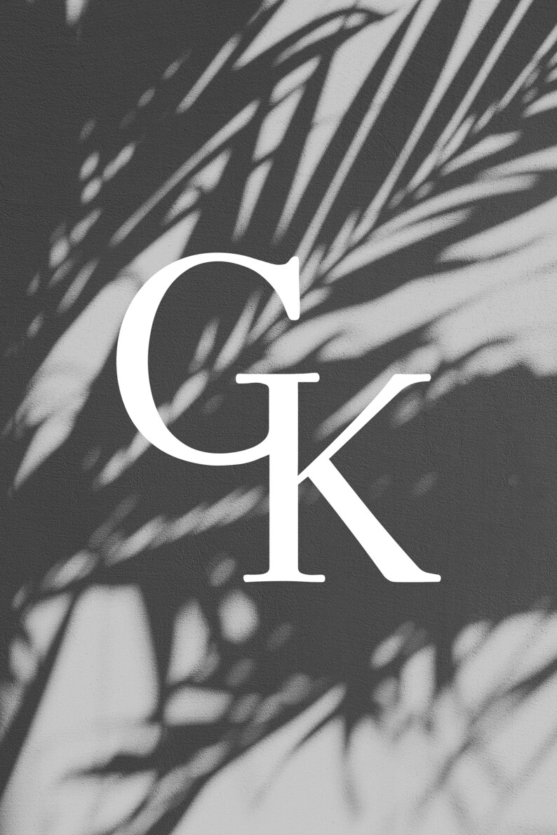 GK Initial Logo, Printable, GK Personal Initial Logo - Etsy