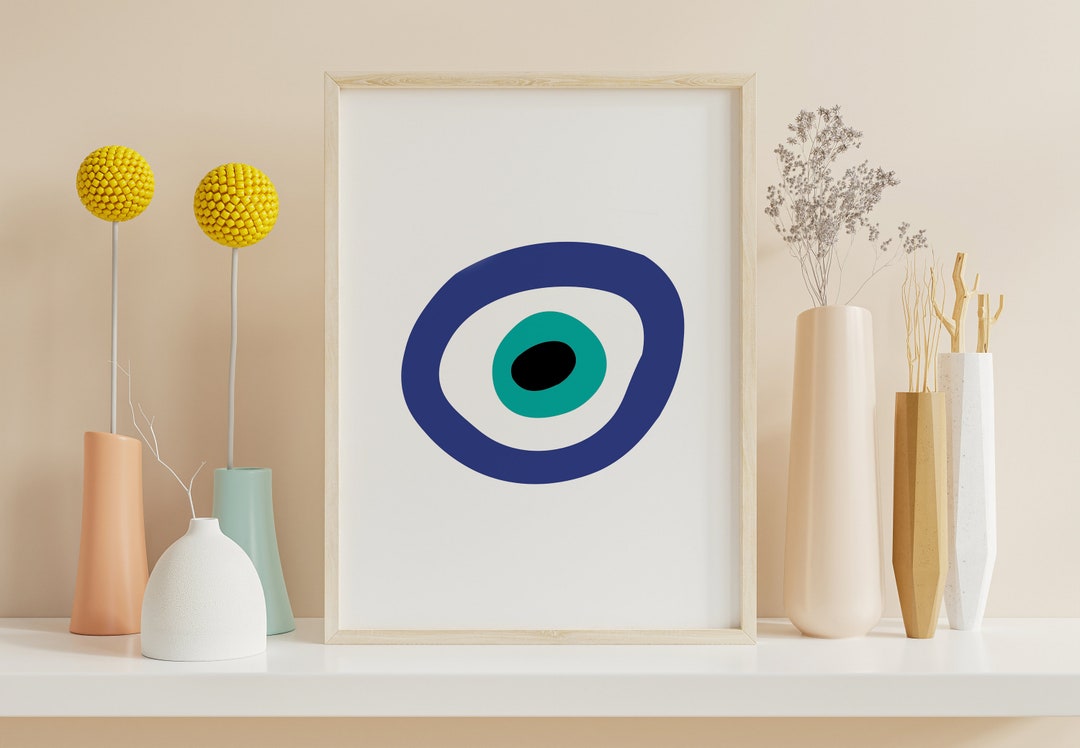 Turkish Blue Evil Eye Printable Wall Art Instant Digital Download ...