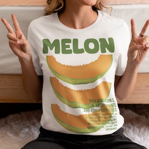 Melon Graphic Tee, Vegetables Shirt,fruit Shirt, Watermelon Shirt, Gift ...