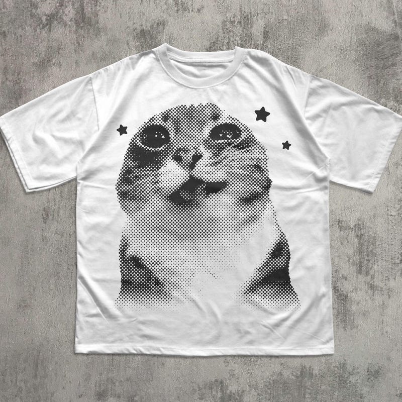 Funny Y2k Retro Cat - Etsy