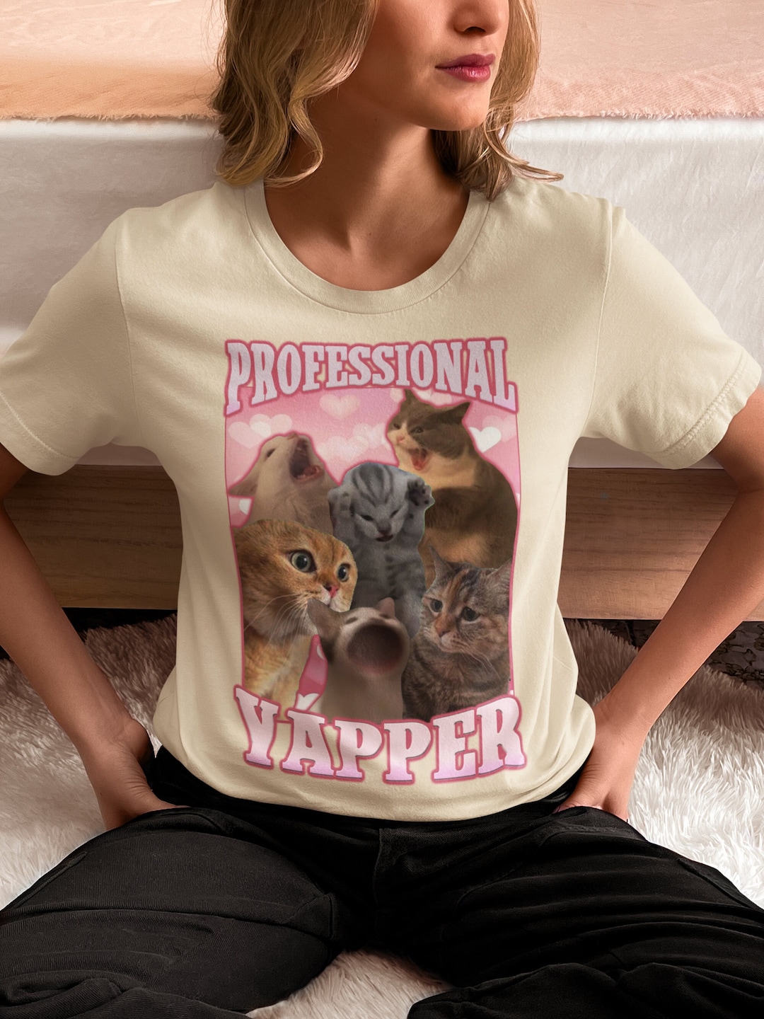 Professional Yapper Funny Cat Meme T-shirt, Gift for Her, Goofy Ahh ...