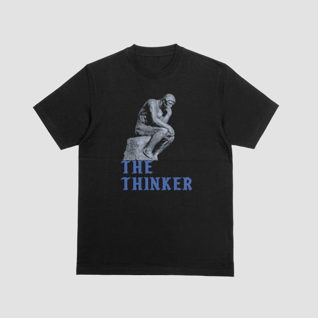 The Thinker Shirt Funny Meme Shirt Alt Graphic Tee Grunge - Etsy