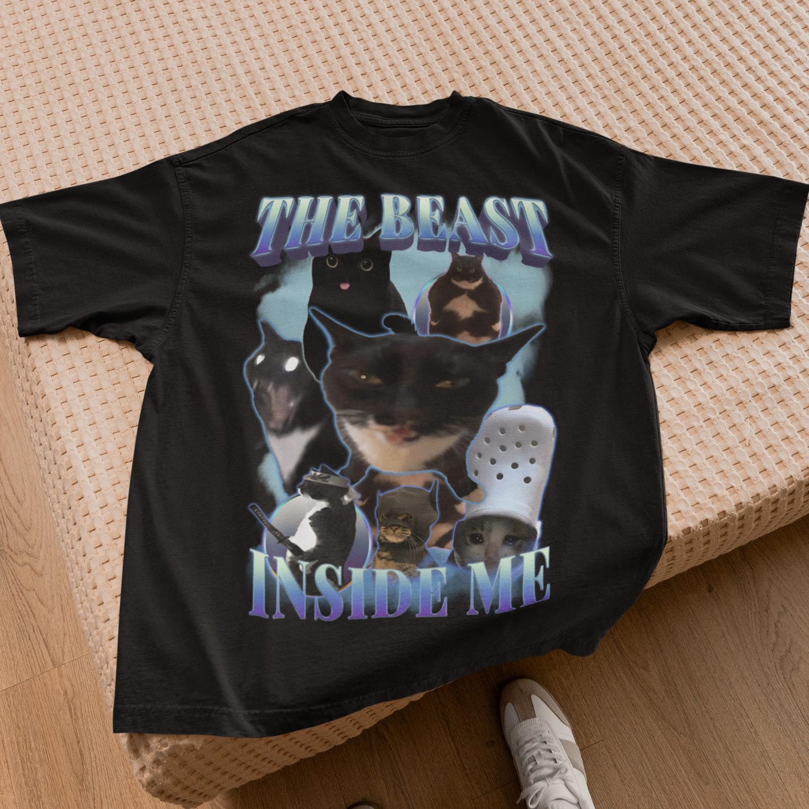 The Beast Inside Me 90s Vintage Funny Cat Meme Tee Shirt, Gift for ...