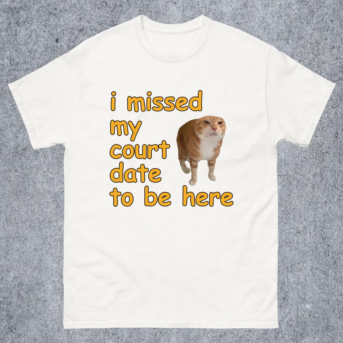 I Missed My Court Date to Be Here Funny Cat Meme T-shirt Gift for Woman ...