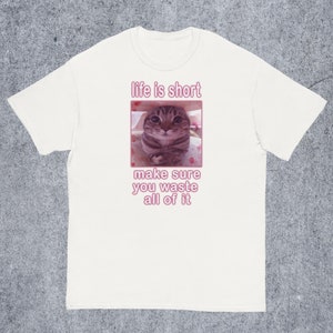 Funny Cat Meme T-shirt, Cats Dank Memes Tee, Freaky Unhinged Tshirt ...