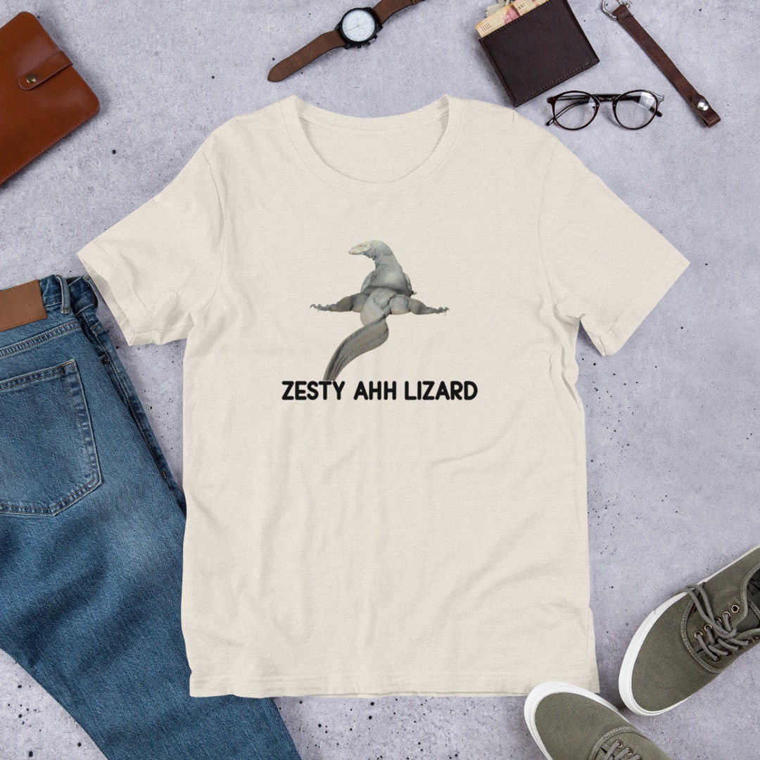 Zesty Ahh Lizard Unisex Funny Meme Shirt, Cursed Shirt, Weirdcore ...