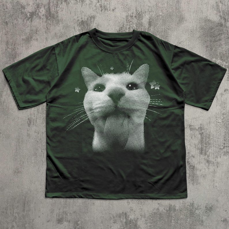 Y2k Retro Freaky Cat T-shirt, Vintage Graphic Tee, Silly Cats Shirt ...