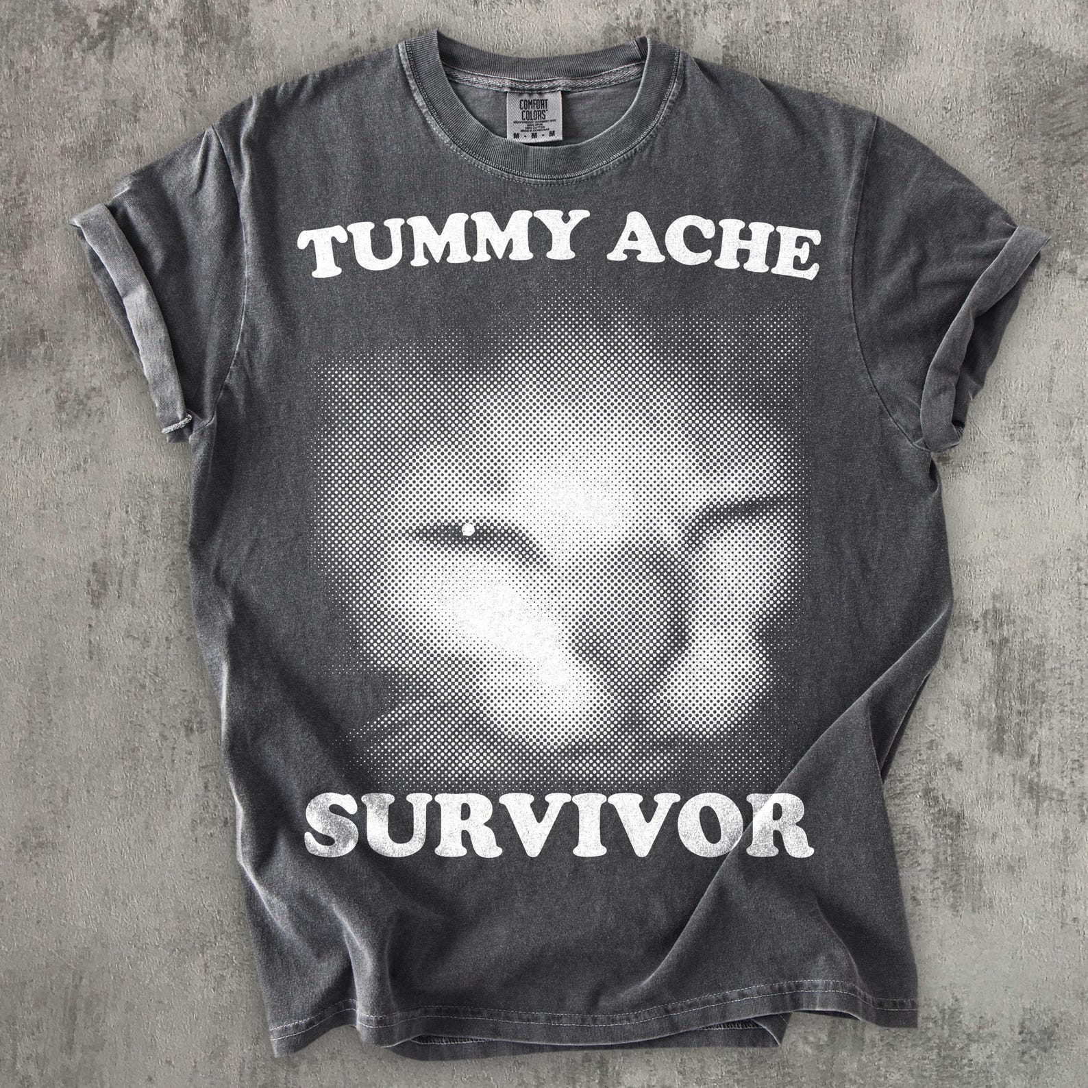 Tummy Ache Survivor Cat T-shirt, Funny Shirt, Cats Lover Gift, Graphic ...