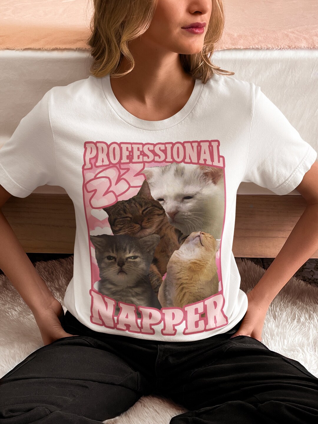 Professional Napper Funny Cat Meme T-shirt, Gift for Her, Goofy Ahh ...