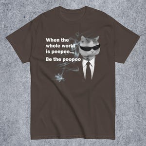 Peepee Poopoo Funny Cat Meme Tee Shirt Gift for Woman and Man, Silly Cats T-shirt, Gen Z ...