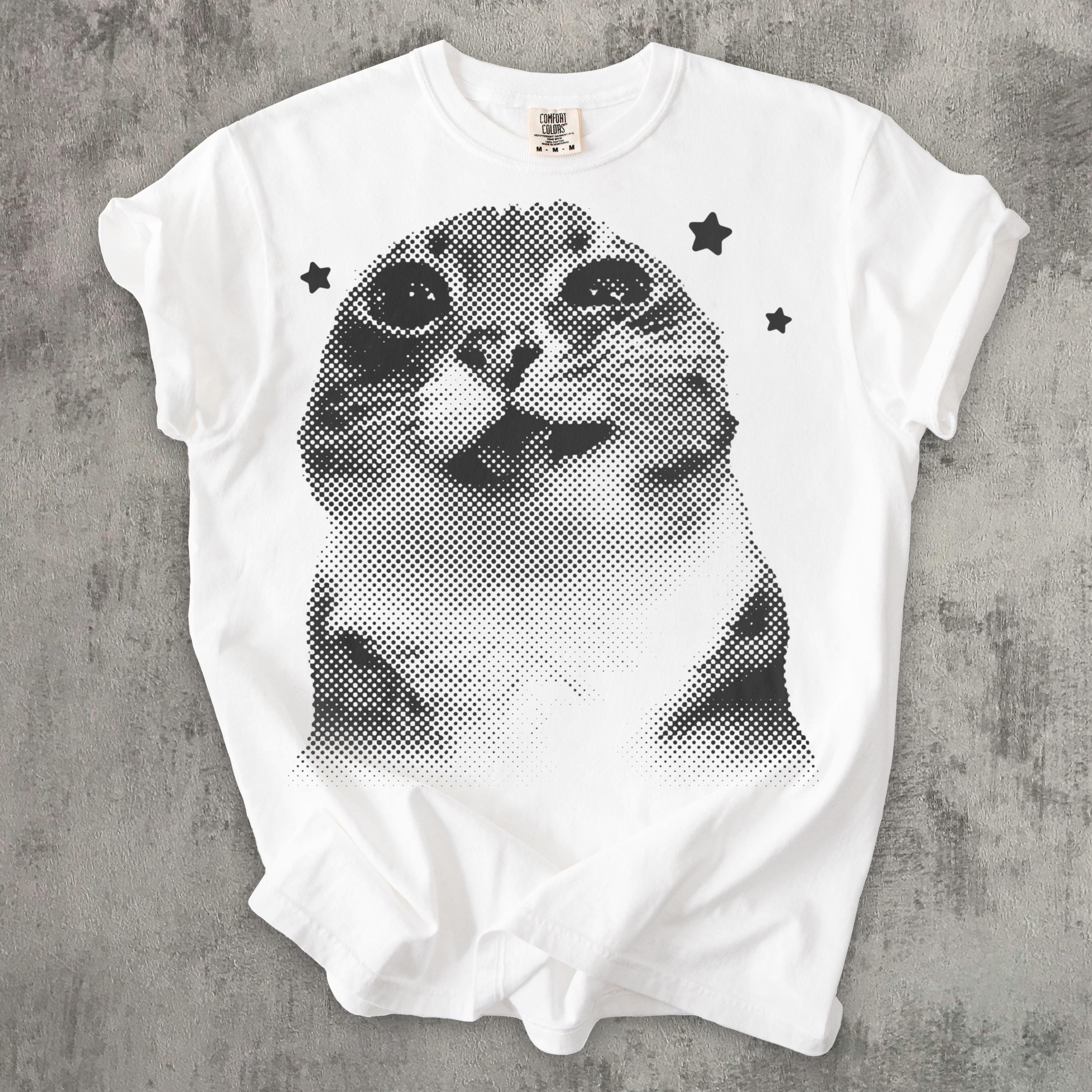 Funny Pee Cat Meme T-shirt, Silly Shirt, Retro Vintage Graphic Shirts ...