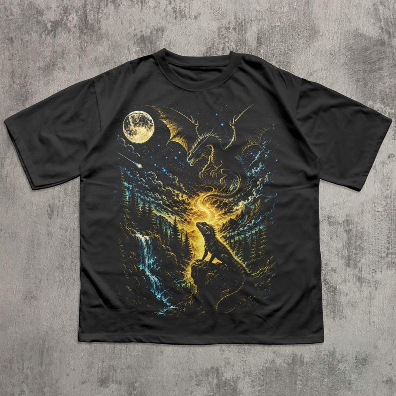 Lizard and Dragon Shirt, Fantasy Reptile Tee, Dragon Lover Gift ...