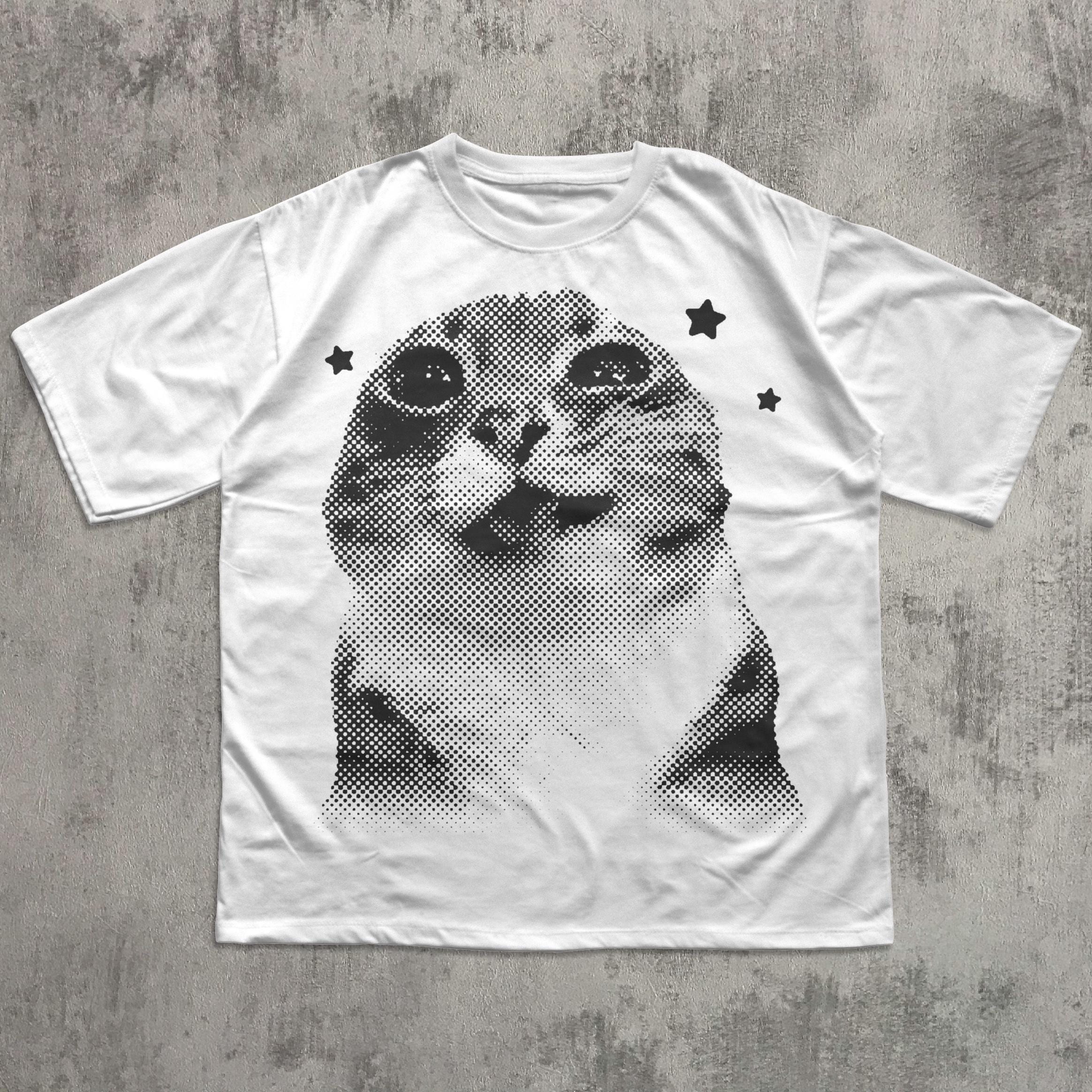 Funny Pee Cat Meme T-shirt, Silly Shirt, Retro Vintage Graphic Shirts ...