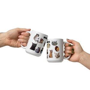 Mood Mug Funny Cat Meme Dissociating Confused Happy Chad Huh Cats Mugs ...