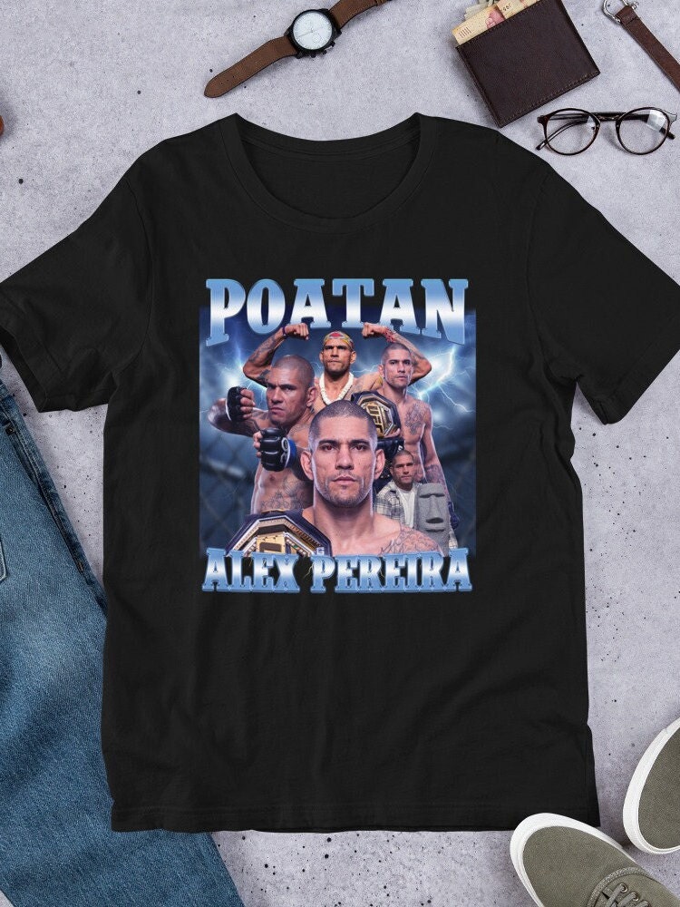 Bootleg Poatan Alex Pereira Shirt, UFC Fan Tshirts, Poatan Moai T-shirt ...