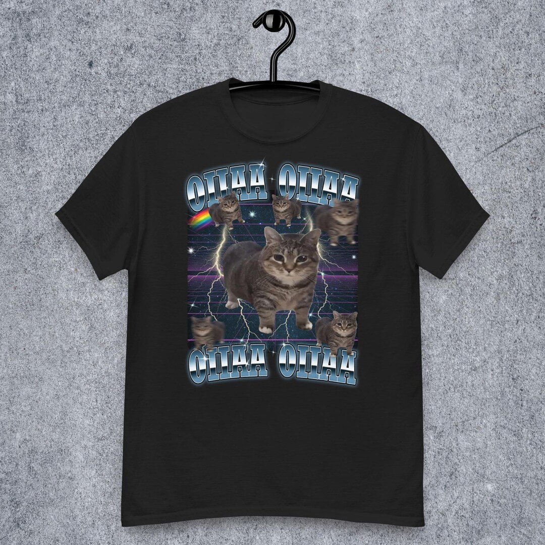 Funny Viral Oia Cat Meme Tee Shirt Gift for Woman and Man, Silly Cats T ...