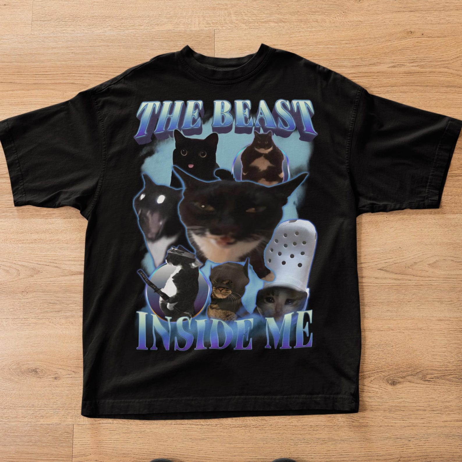 The Beast Inside Me 90s Vintage Funny Cat Meme Tee Shirt, Gift for ...